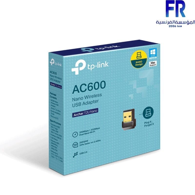 Tplink Archer Ac600 T2U Nano Wireless Usb Adapter | Alfrensia