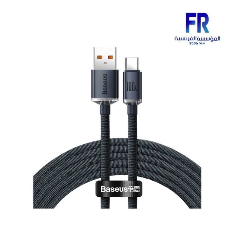 Baseus Crystal Shine USB to Type C 100W 1.2m Black Fast Charging Data ...