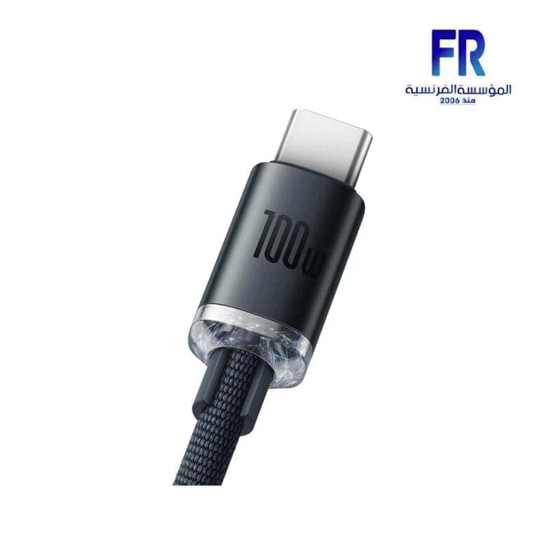 Baseus Crystal Shine USB to Type C 100W 1.2m Black Fast Charging Data ...