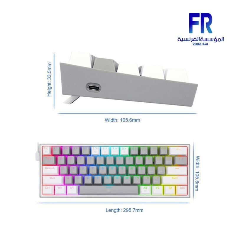 Redragon K617 Fizz RGB Red Switch Wired Mechanical Gaming Keyboard ...