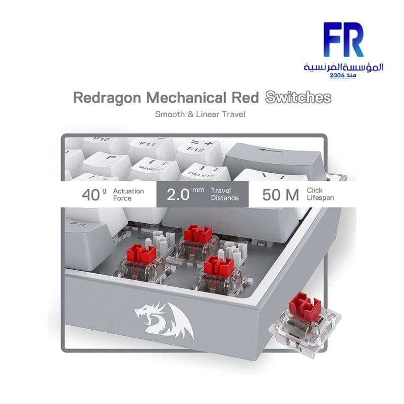 Redragon K617 Fizz RGB Red Switch Wired Mechanical Gaming Keyboard ...