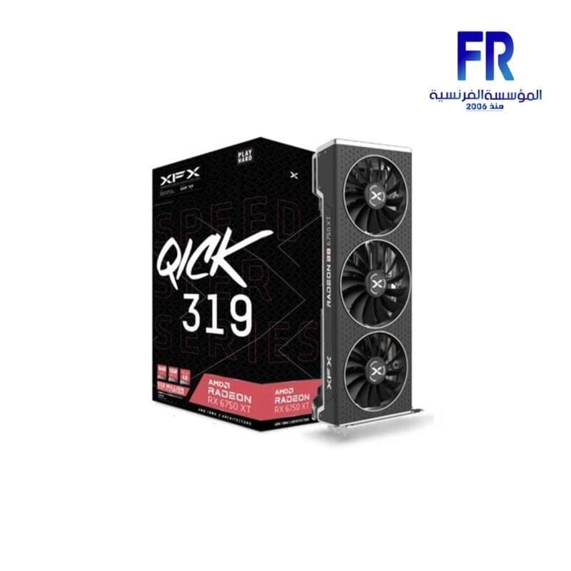 XFX Speedster Qick 319 Radeon RX 6750 XT Core 12GB GDDR6 192bit Graphic ...
