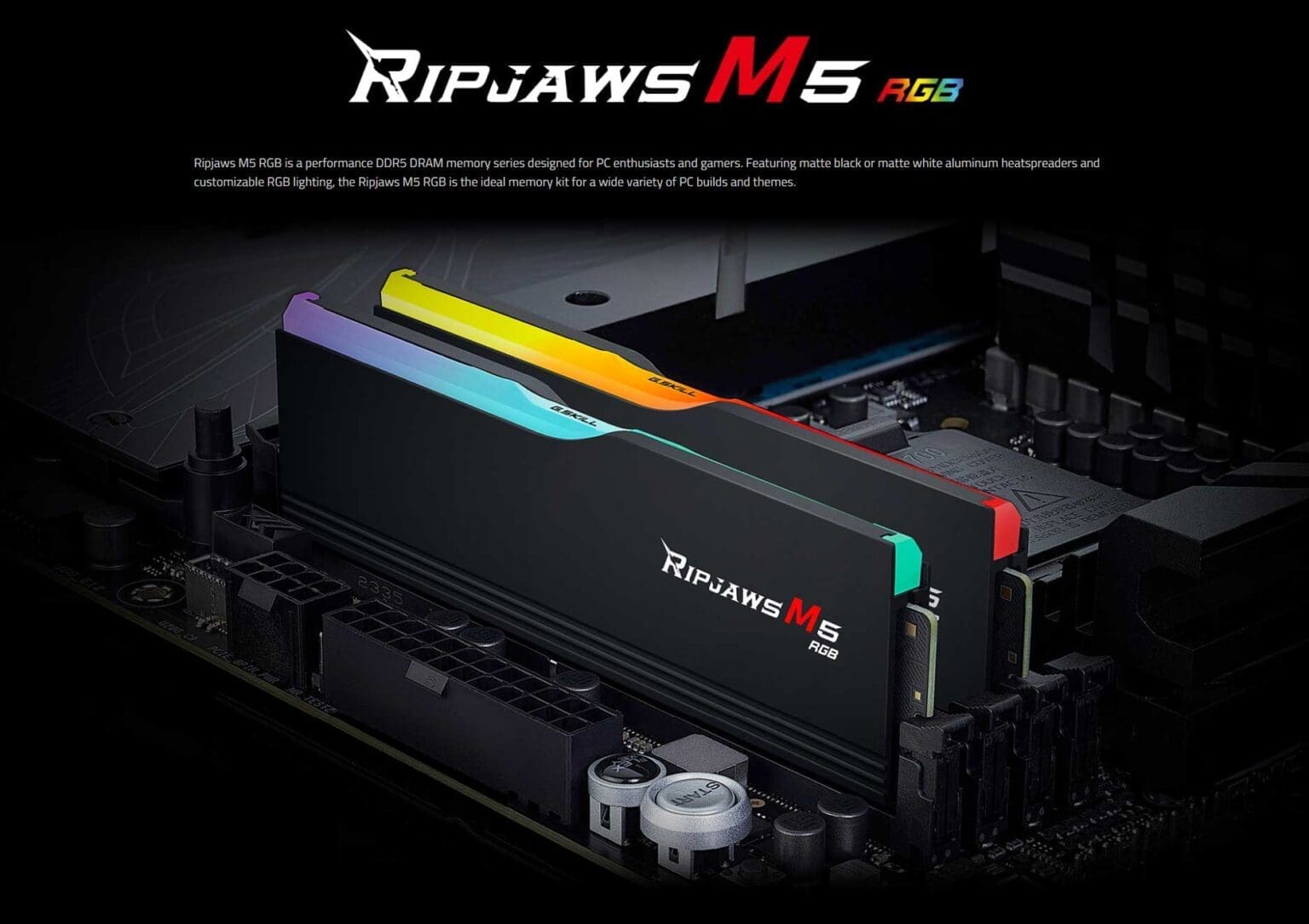 G Skill Ripjaws M5 RGB 64Gb ( 2X32Gb ) DDR5 6000Mhz CL32 Desktop Memory ...