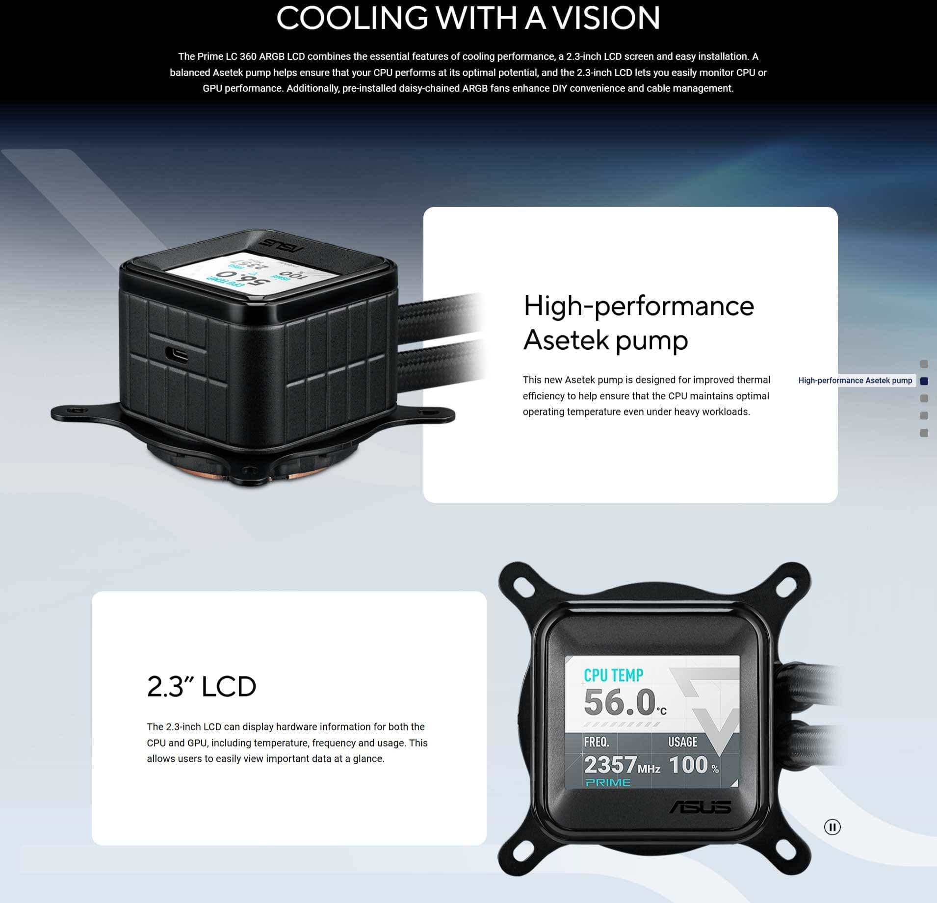 Asus Prime LC 360 Argb Lcd Aio Liquid Cpu Cooler | Alfrensia – Best PC ...