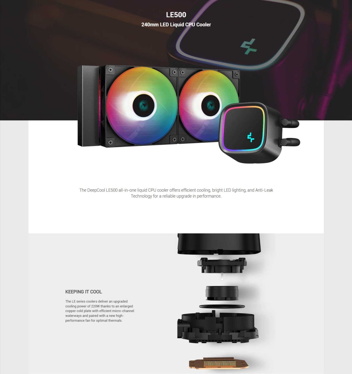 Deepcool LE500 AIO Liquid Cpu Cooler | Alfrensia – Best PC Hardware ...