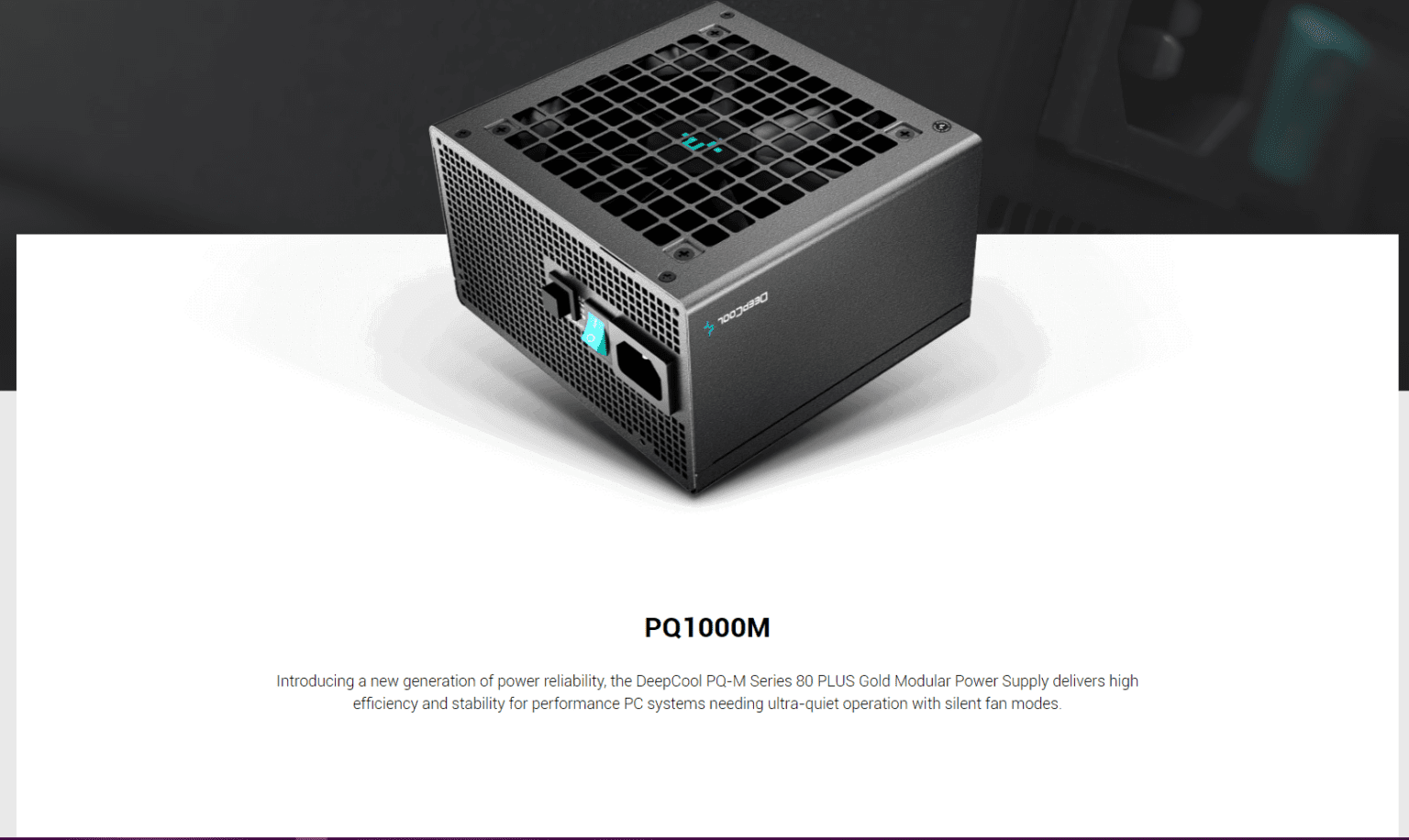 Deepcool PSU PQ1000M 1000W 80 Plus Gold Fully Modular Power Supply ...