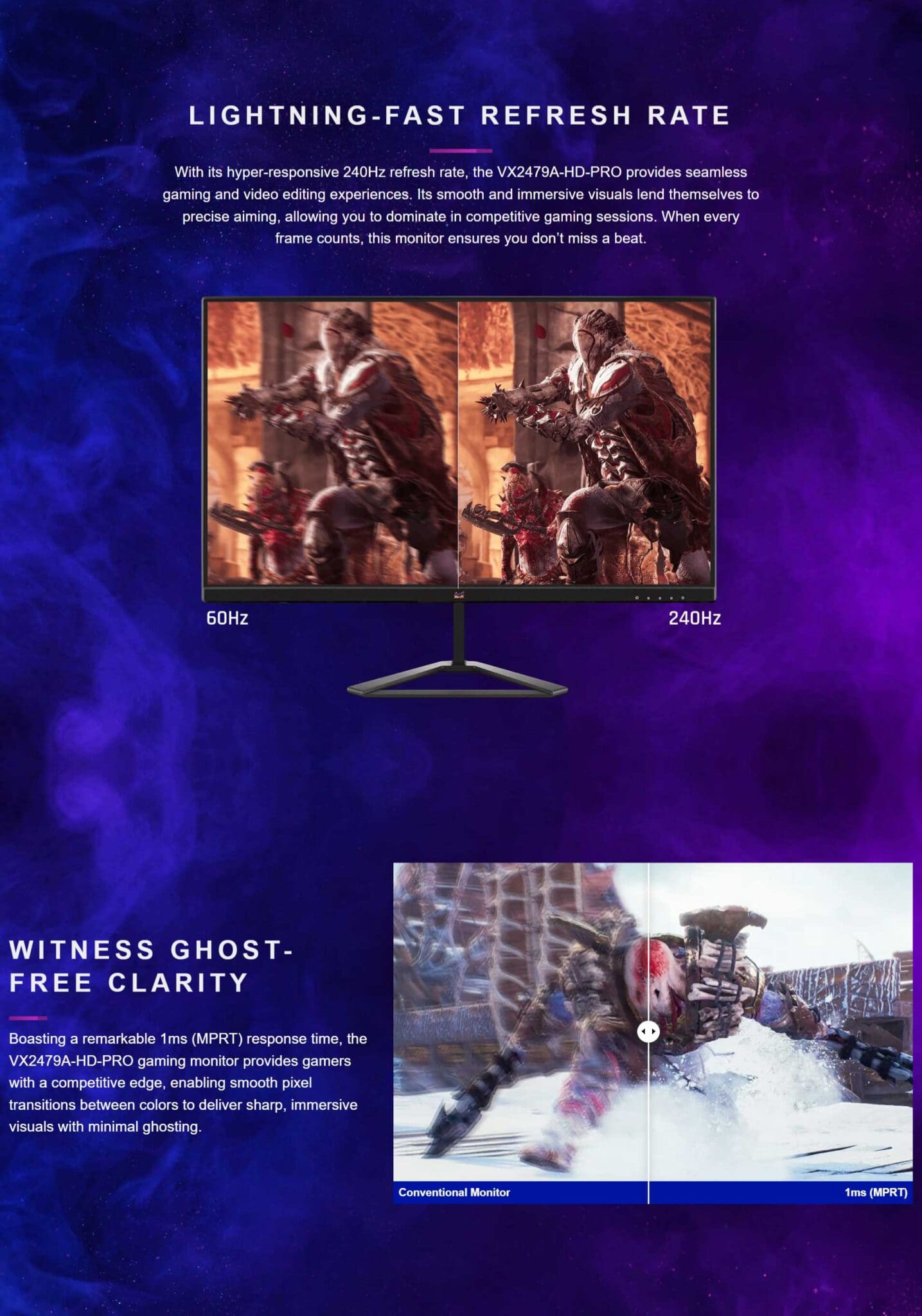 ViewSonic VX2779A HD PRO 27 Inch 240Hz 1Ms FHD IPS Gaming Monitor ...
