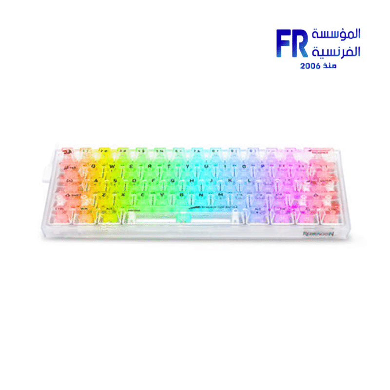 Redragon Fizz K617 Custom Crystal Swtich RGB Transparent White Wired ...