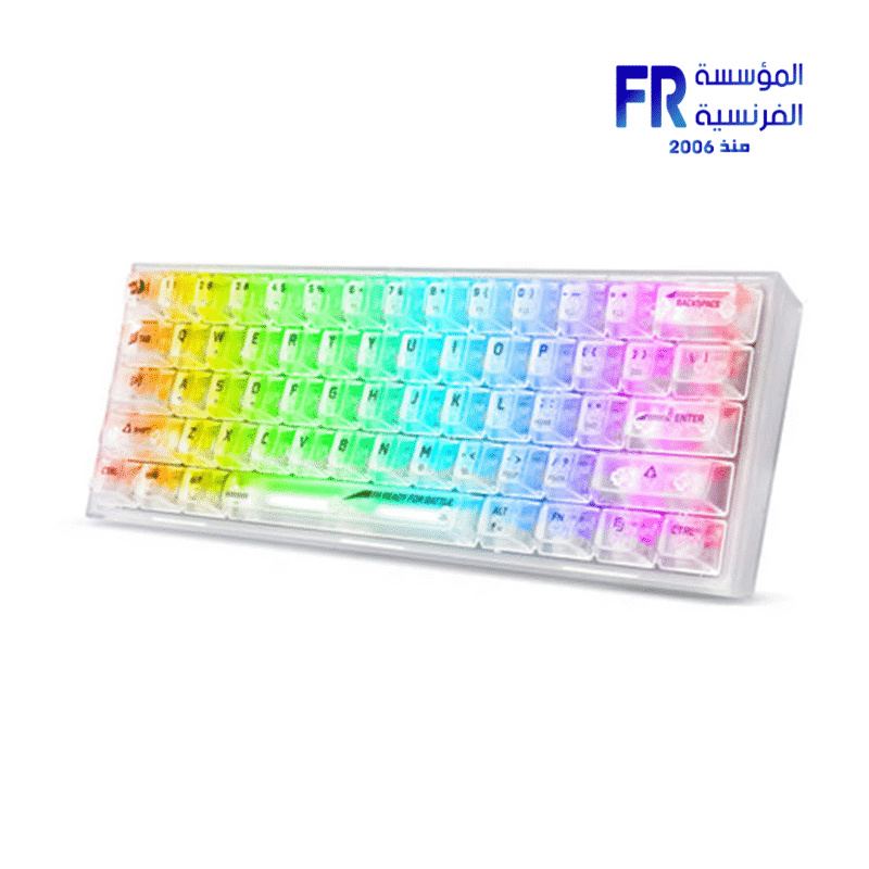 Redragon Fizz K617 Custom Crystal Swtich RGB Transparent White Wired ...