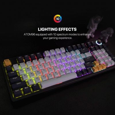 Fantech Atom 96 MK890 V2 Blue Switches Navy Wired Mechanical Keyboard ...
