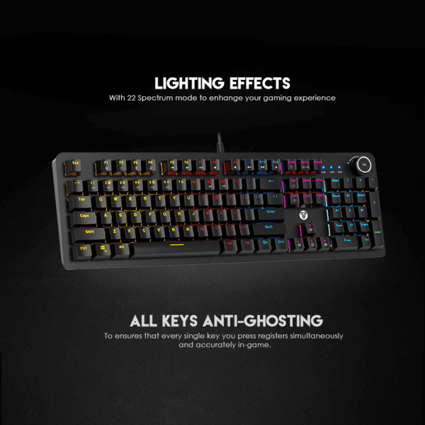 Fantech Maxpower MK853 V2 Red Switches Wired Mechanical Keyboard ...