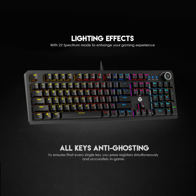 Fantech Maxpower MK853 V2 Red Switches Wired Mechanical Keyboard ...